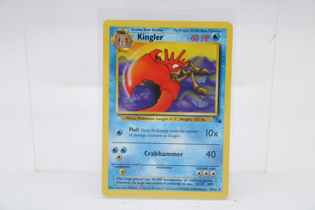 1999 Pokemon WOTC Fossil Set Kingler 38/62 | Property Room