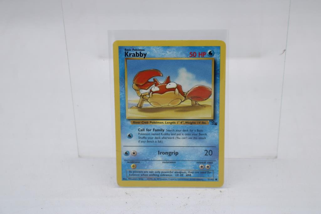 1999 Pokemon WOTC Fossil Set Krabby 51/62 | Property Room