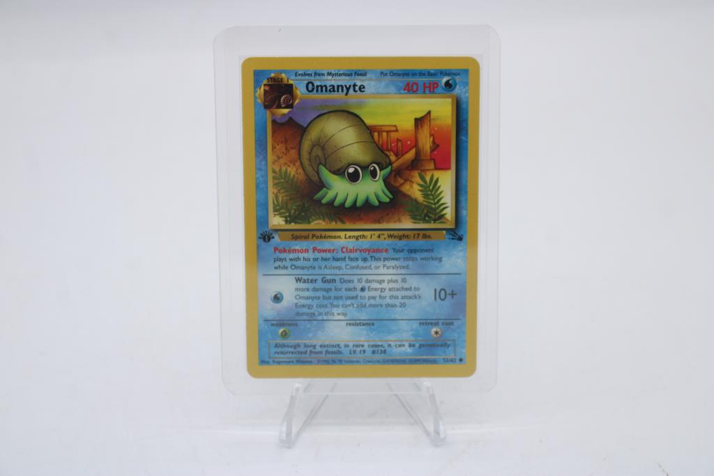 1999 WOTC Pokemon Omanyte 52/62 Fossil | Property Room
