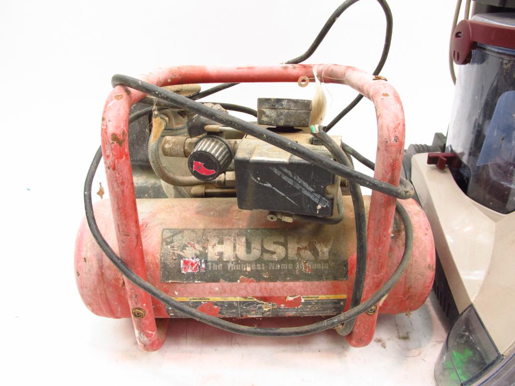 Husky Air Compressor And Hoover Carpet Cleaner | Property Room