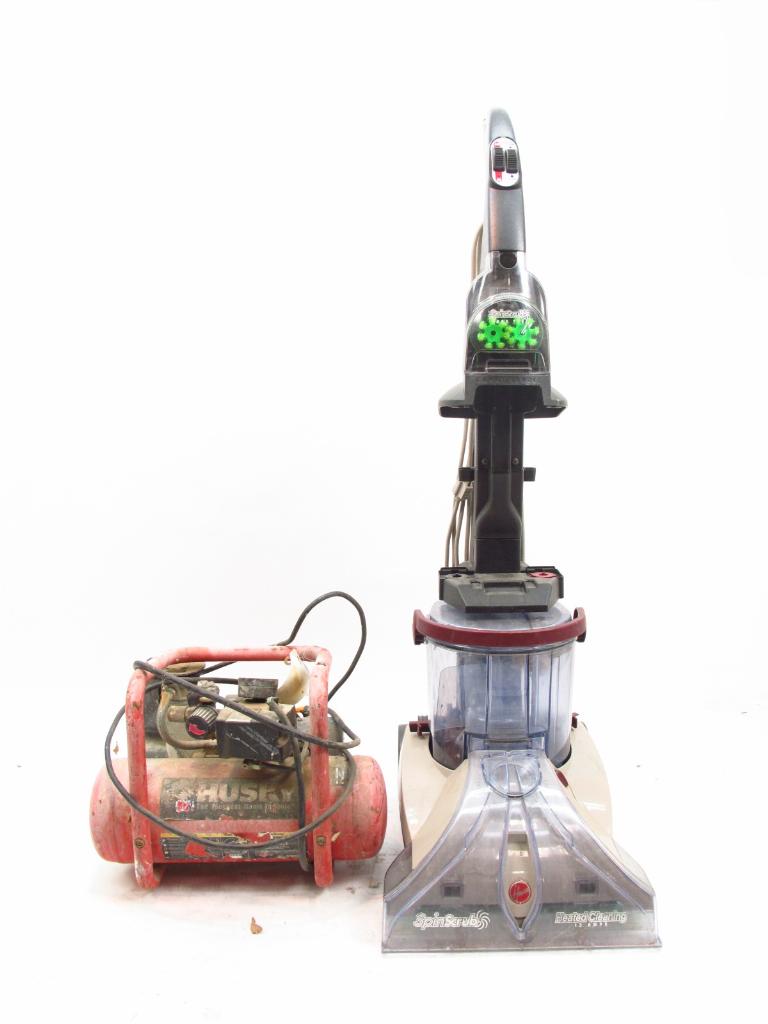 Husky Air Compressor And Hoover Carpet Cleaner | Property Room