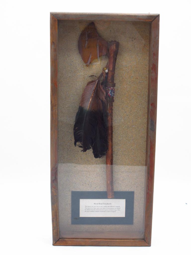Metal Head Tomahawk In Display Case | Property Room