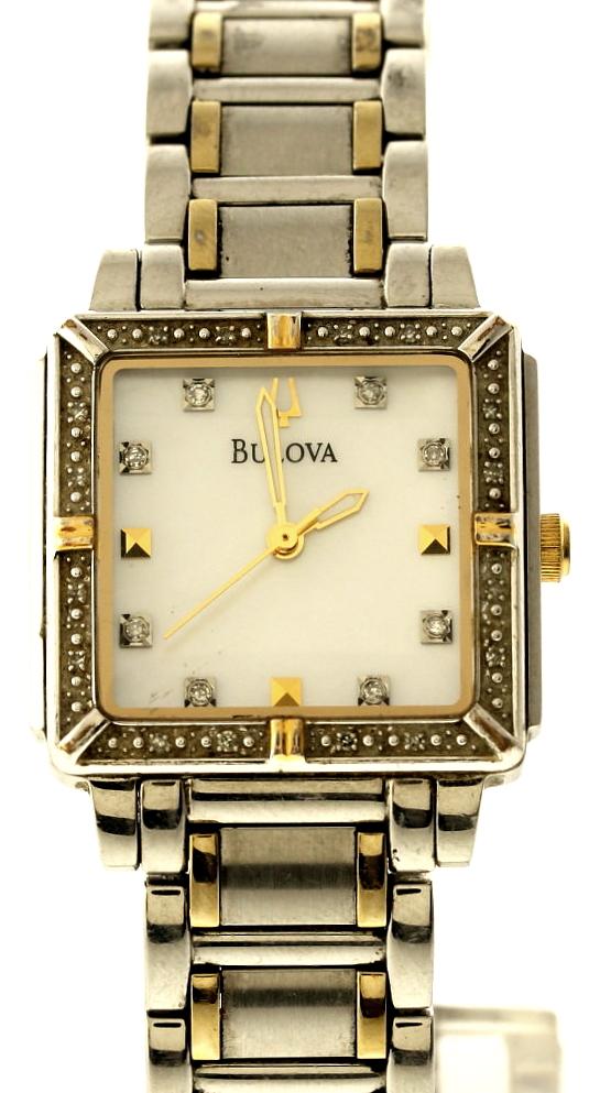 BULOVA Swiss Quartz Watch With 0.15ctw Diamond Accents | Property Room