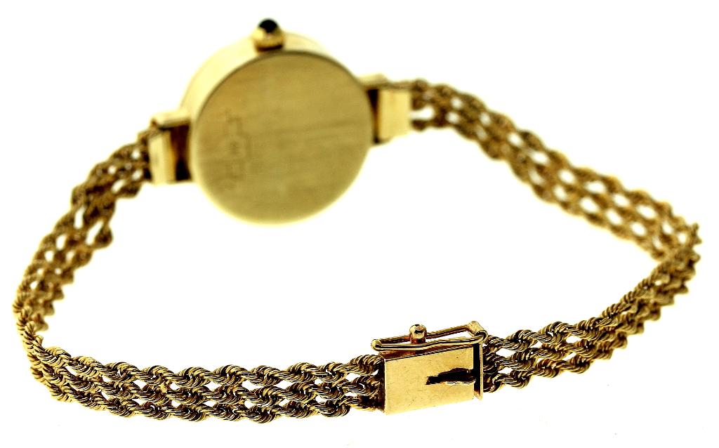 PB 14kt Gold Quartz Watch With Diamond Accent Bezel | Property Room