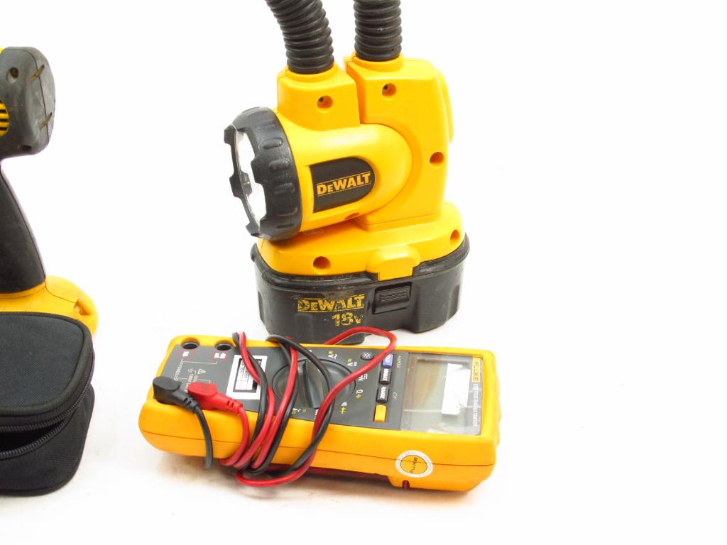 DEWALT Cordless Driver, Light And Multimeter | Property Room