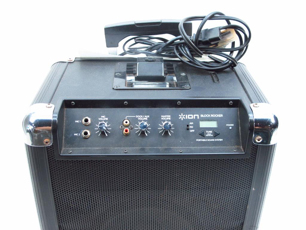 Ion Block Rocker Speaker With Wheels | Property Room