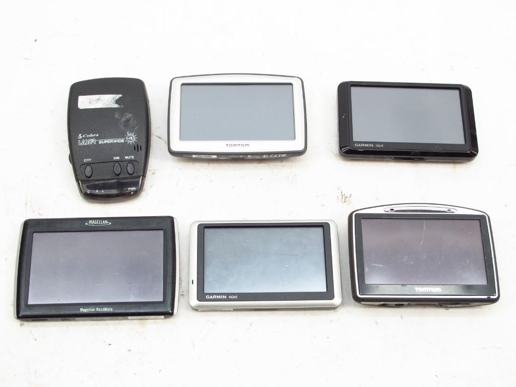 Garmin GPS And Cobra Radar Detector, 6 Pieces | Property Room