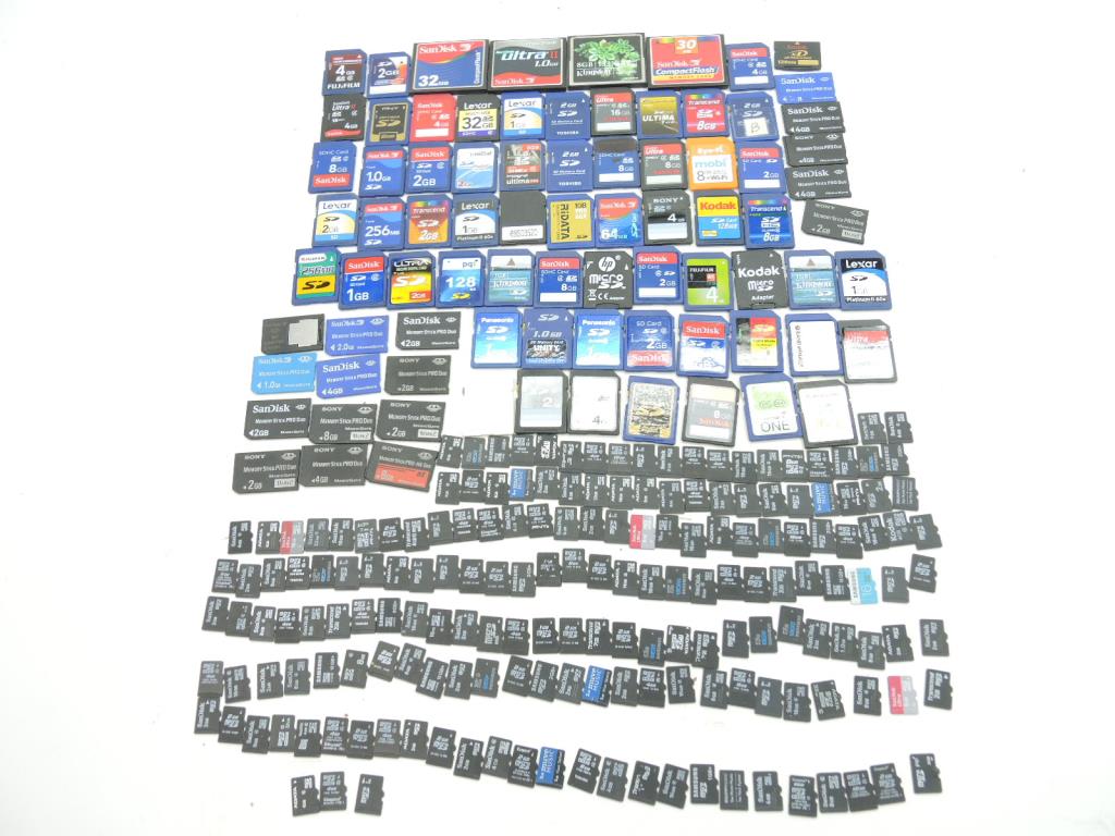 Memory Card Lot, 200+ Pieces | Property Room