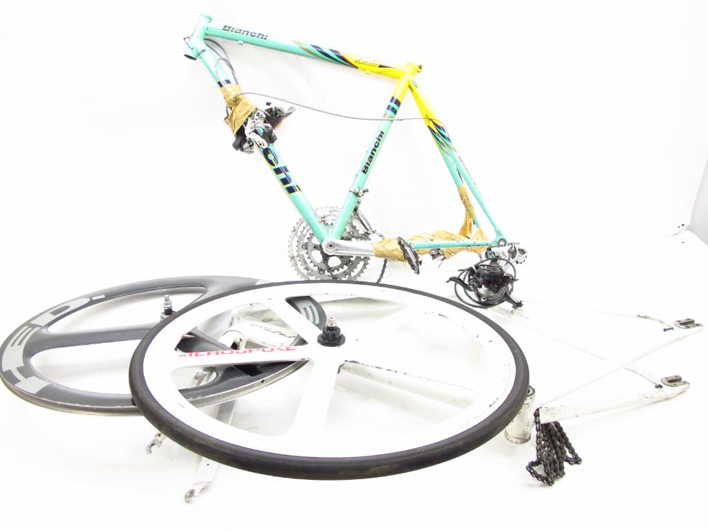 Bianchi And Fuji Bike Frames With Wheels | Property Room