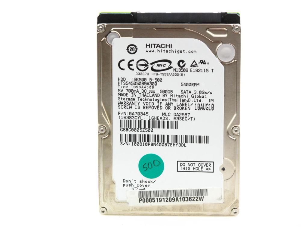 Hitachi Laptop Hard Drive, 500GB | Property Room