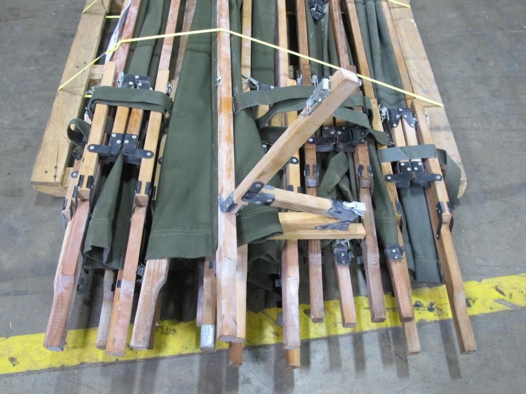 Vintage Military Style Medical Litters, 10 Pieces | Property Room