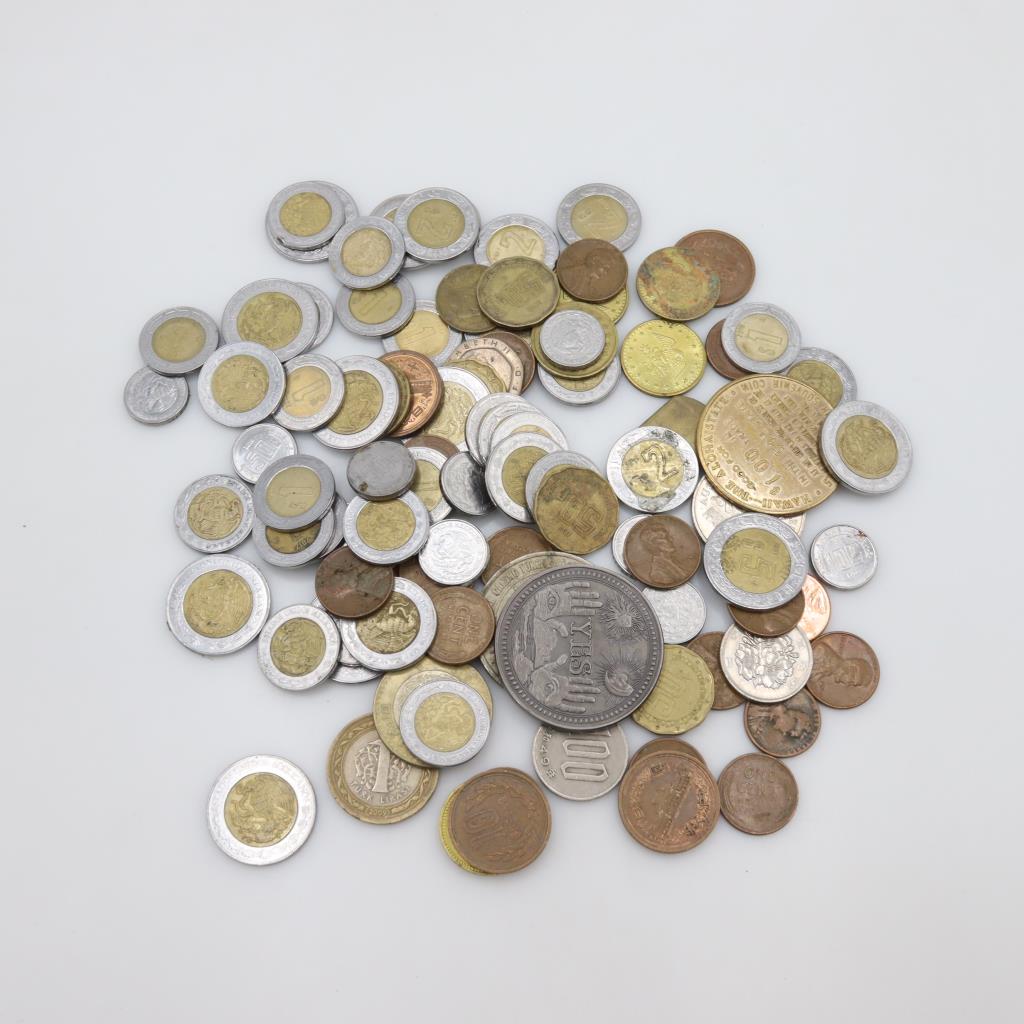 1+lb Foreign And US Coins With Tokens | Property Room