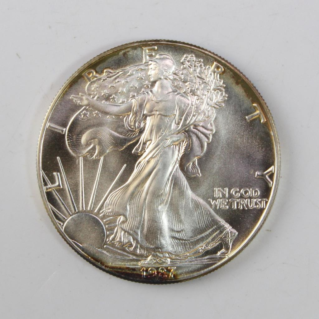 1oz .999 Silver 1987 Walking Liberty Dollar Coin | Property Room