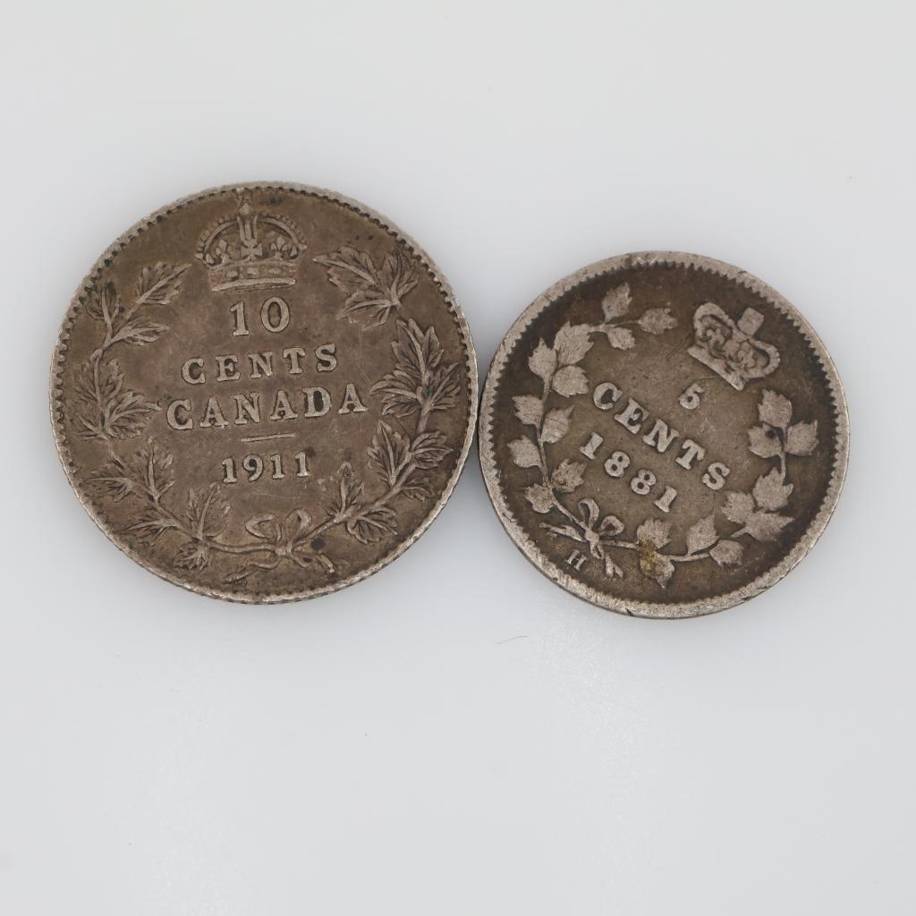 2 Canadian Silver Coins | Property Room