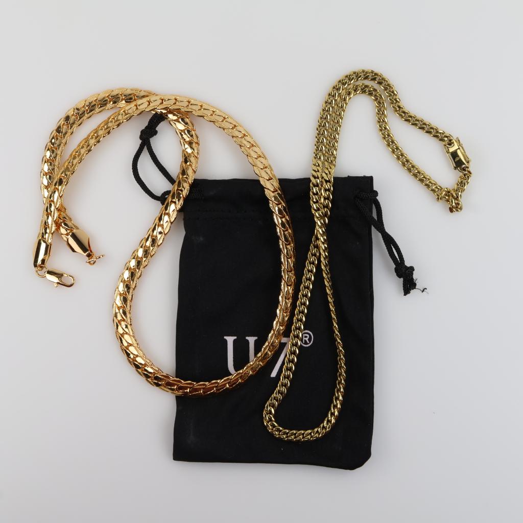 2 Fashion Chains And Jewelry Pouch, 3 Pieces | Property Room