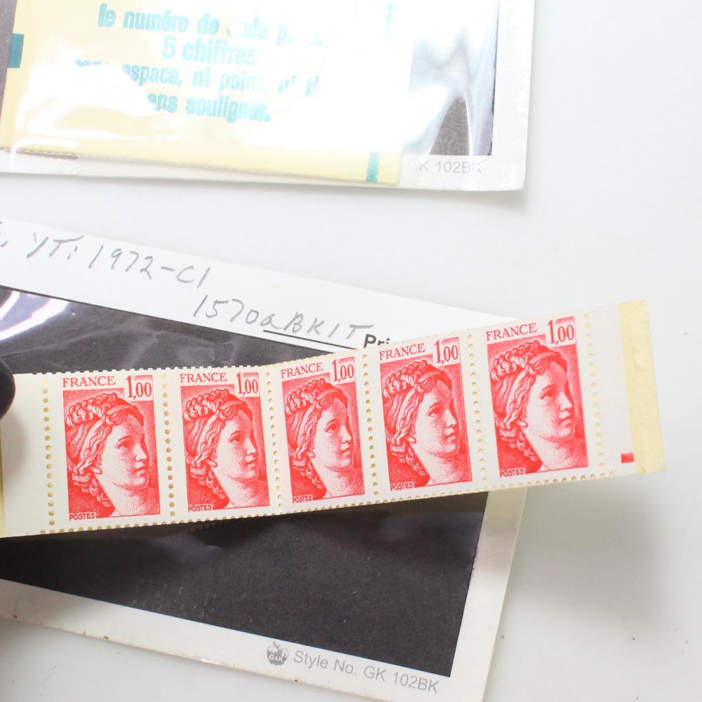 2 French Stamp Booklets - 25 Stamps Total | Property Room