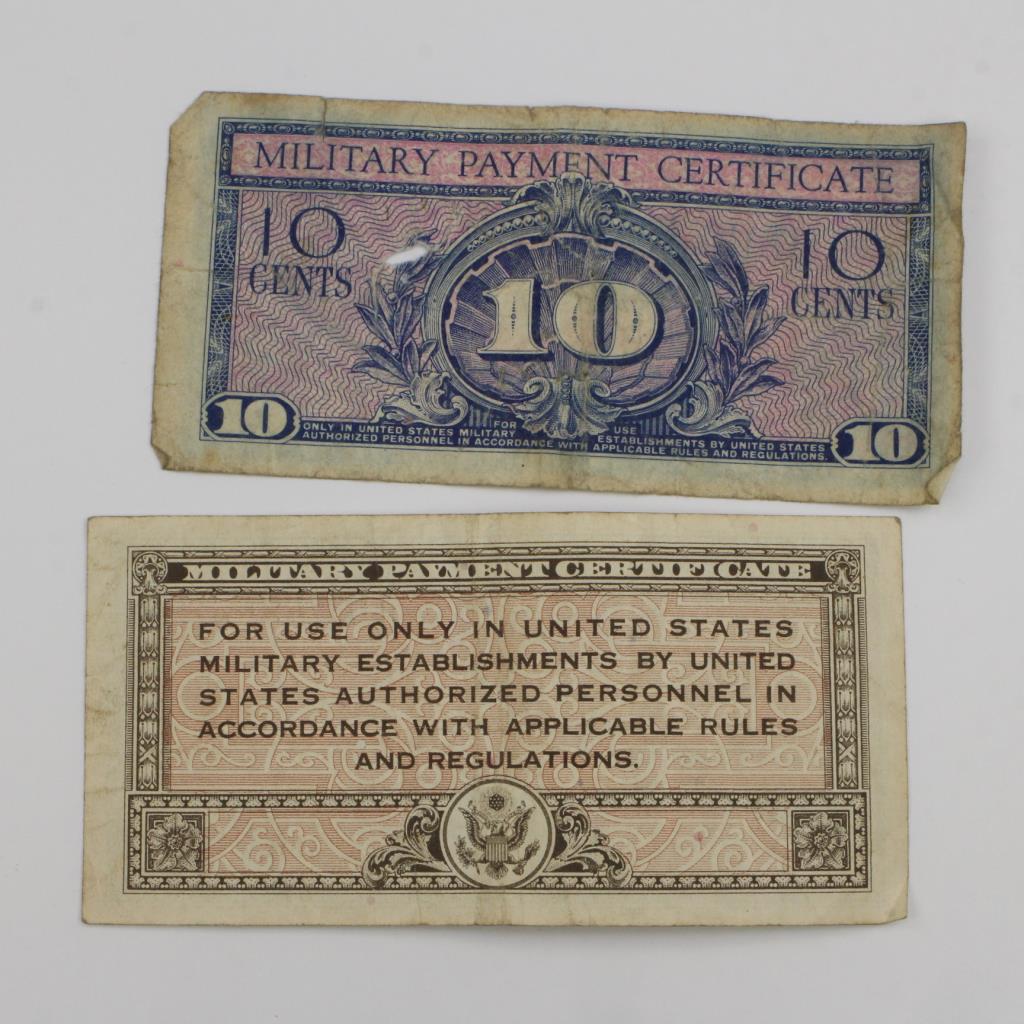 2 Military Payment Certificates | Property Room
