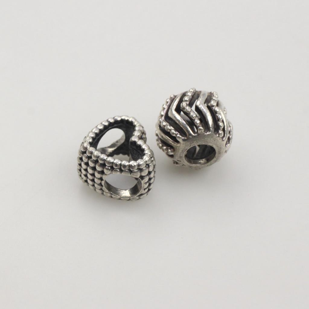 2 Pandora Sterling Silver Spacer Charms | Property Room