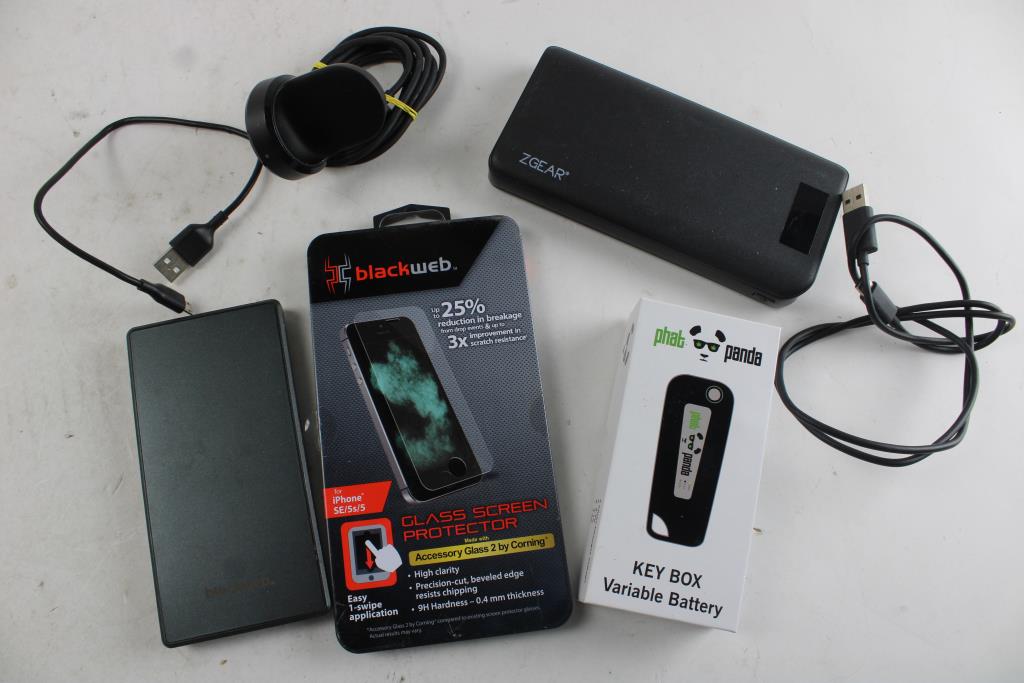 2 Power Banks, Phat Panda Key Box Variable Battery, Glass Screen ...