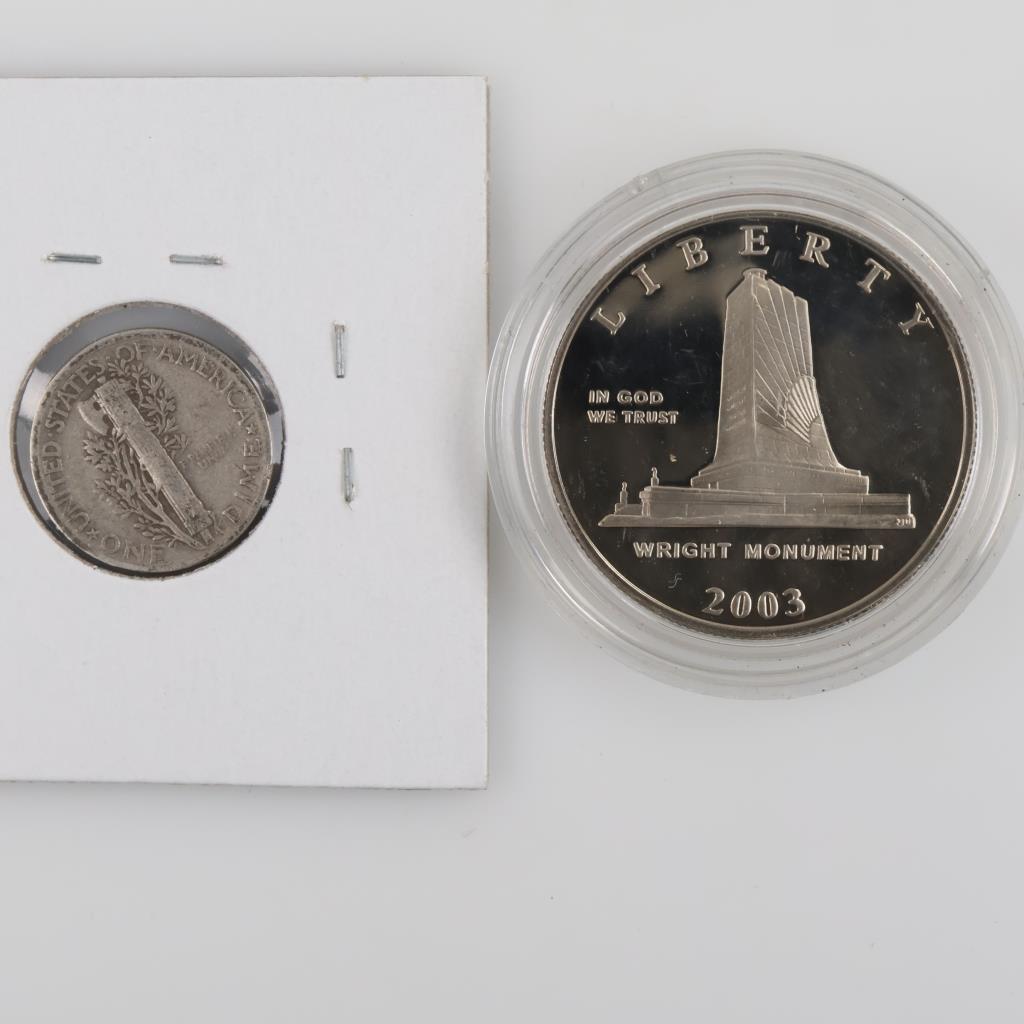 2 US Coins Including Silver, 2 Pieces | Property Room