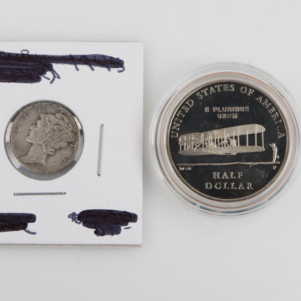 2 US Coins Including Silver, 2 Pieces | Property Room