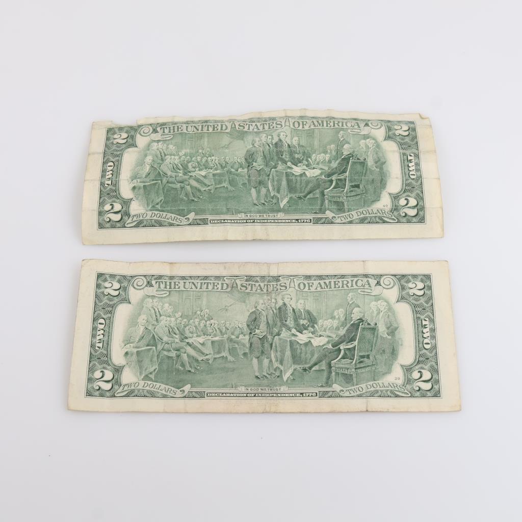 2 US Federal Reserve Note 2 Dollar Bills | Property Room