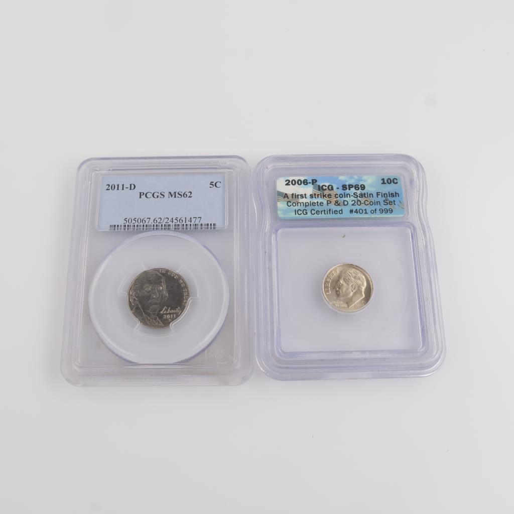 2 US Graded Coins In Slabs | Property Room
