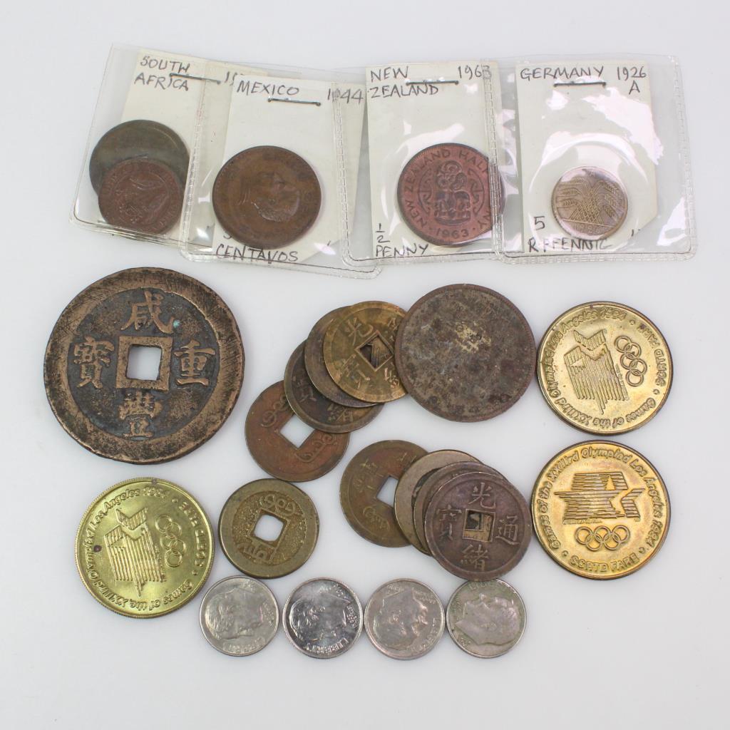 20+ Foreign And US Coins/Tokens | Property Room
