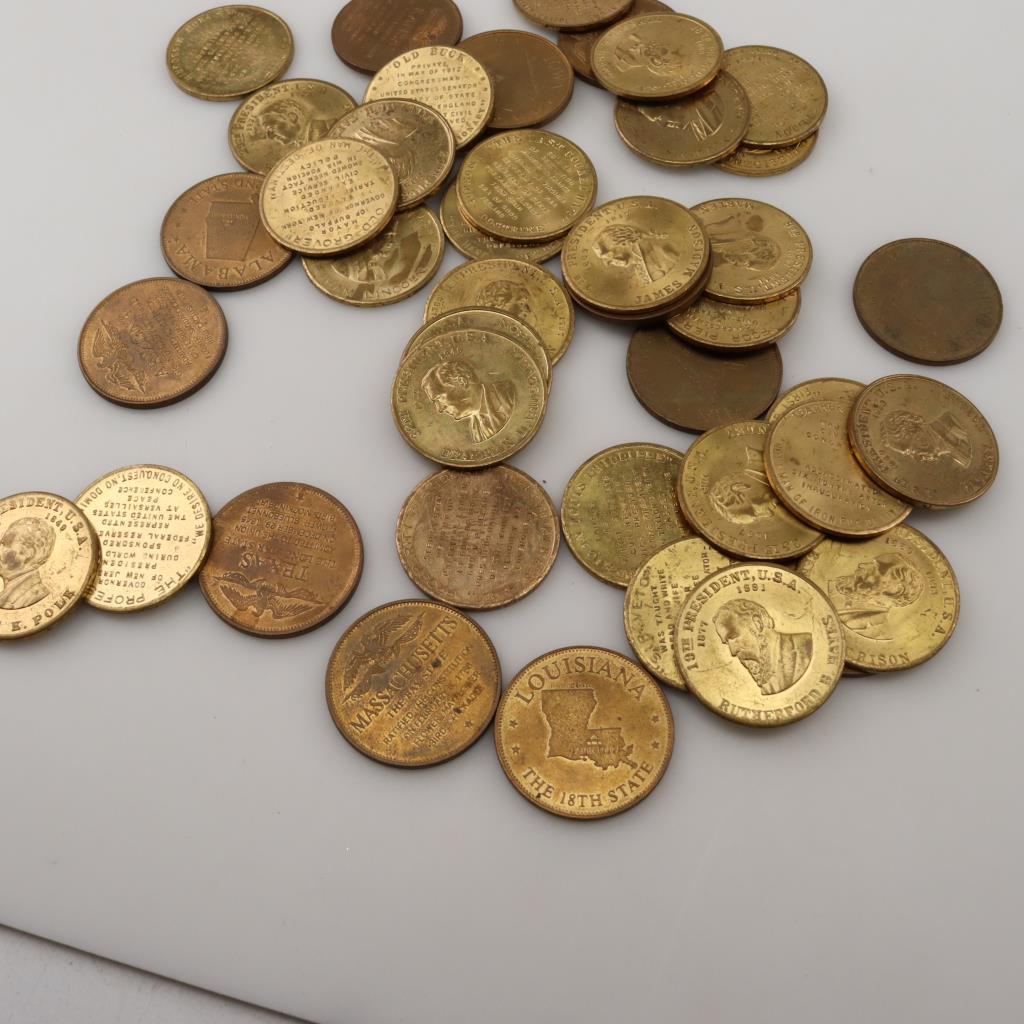 20+ US Presidential And Statehood Commemorative Tokens | Property Room