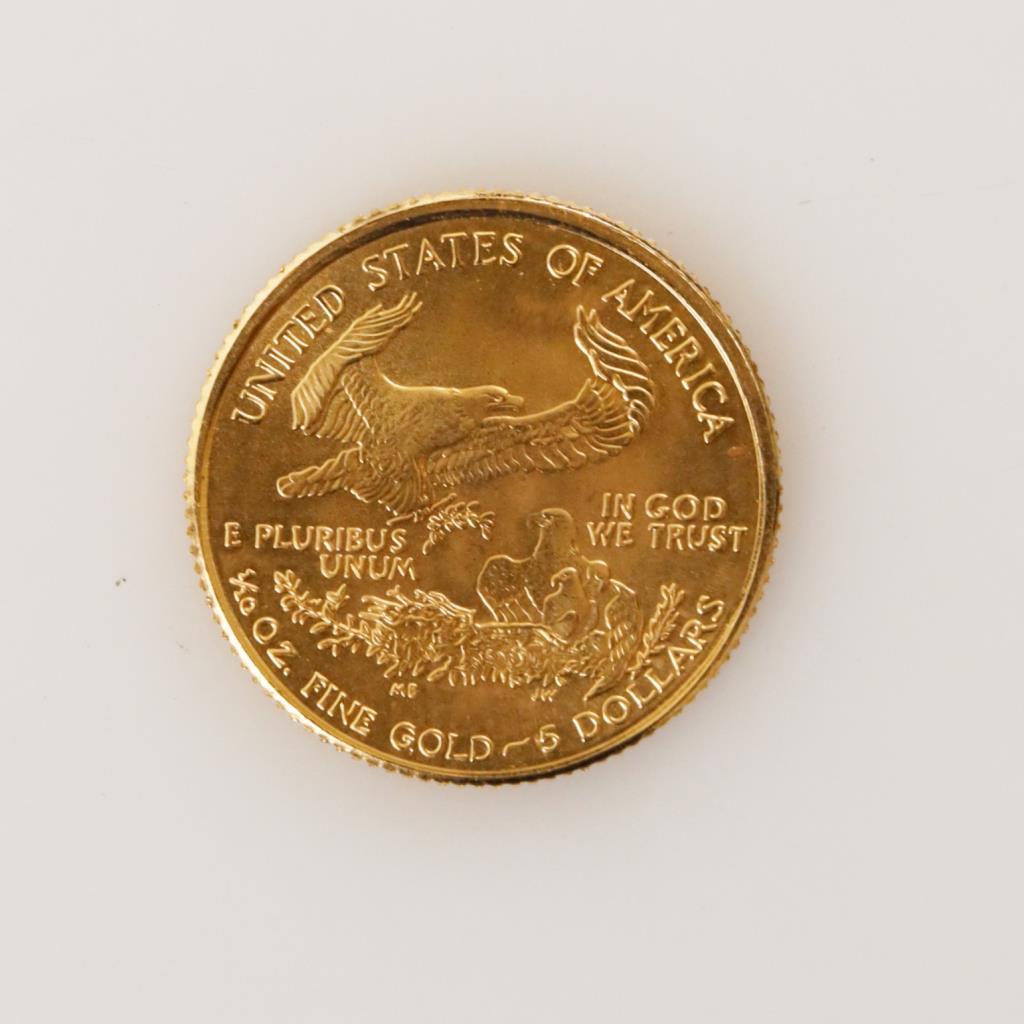 2000 American Eagle Fine Gold 5 Dollar 1/10th Oz. Coin | Property Room