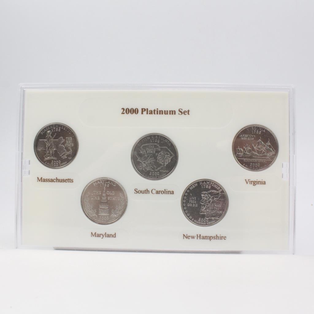 2000 Platinum Edition State Quarter Collection With COA | Property Room