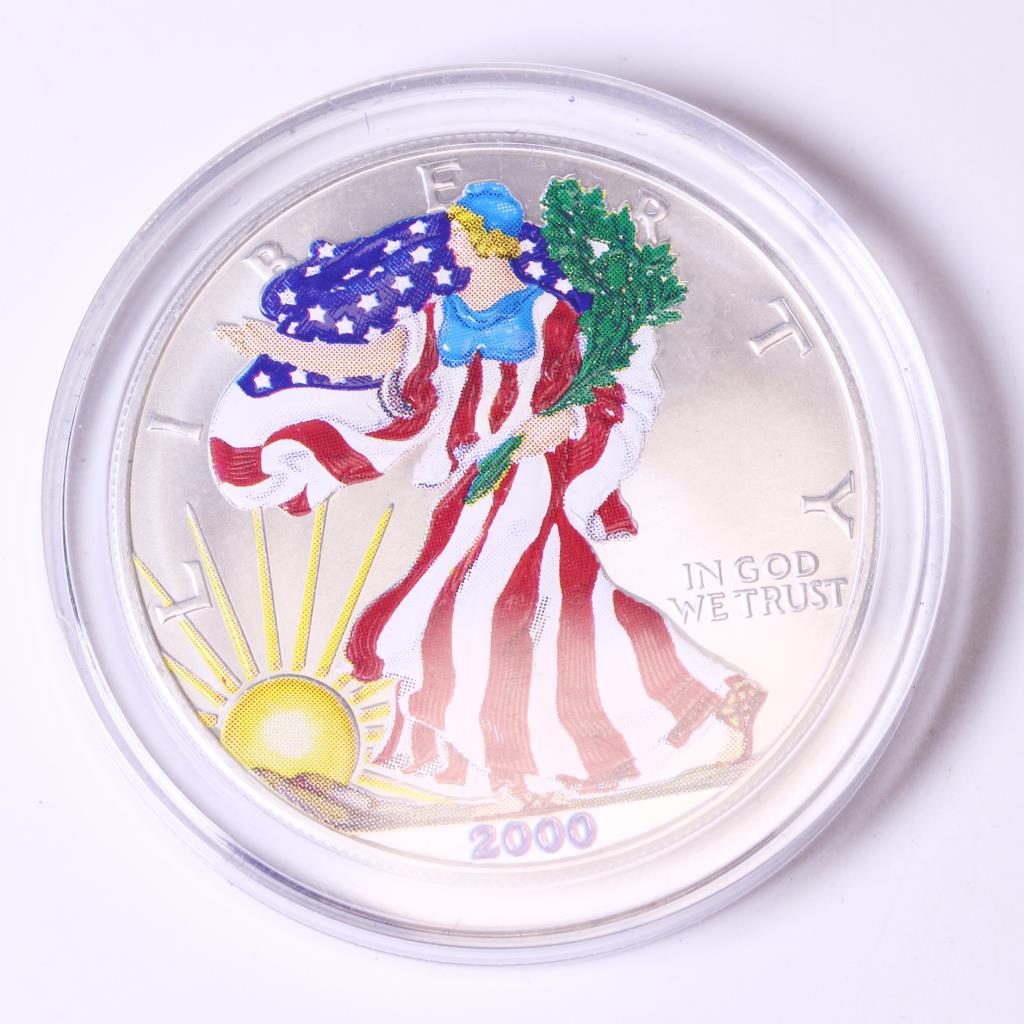 2000 Silver Eagle Dollar In Full Color | Property Room