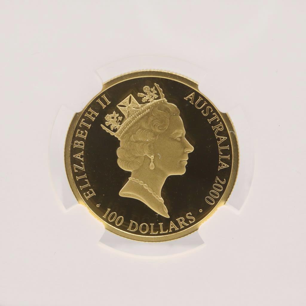 2000-P Australian Sydney Olympics Colorized Gold 100 Dollar Coin ...