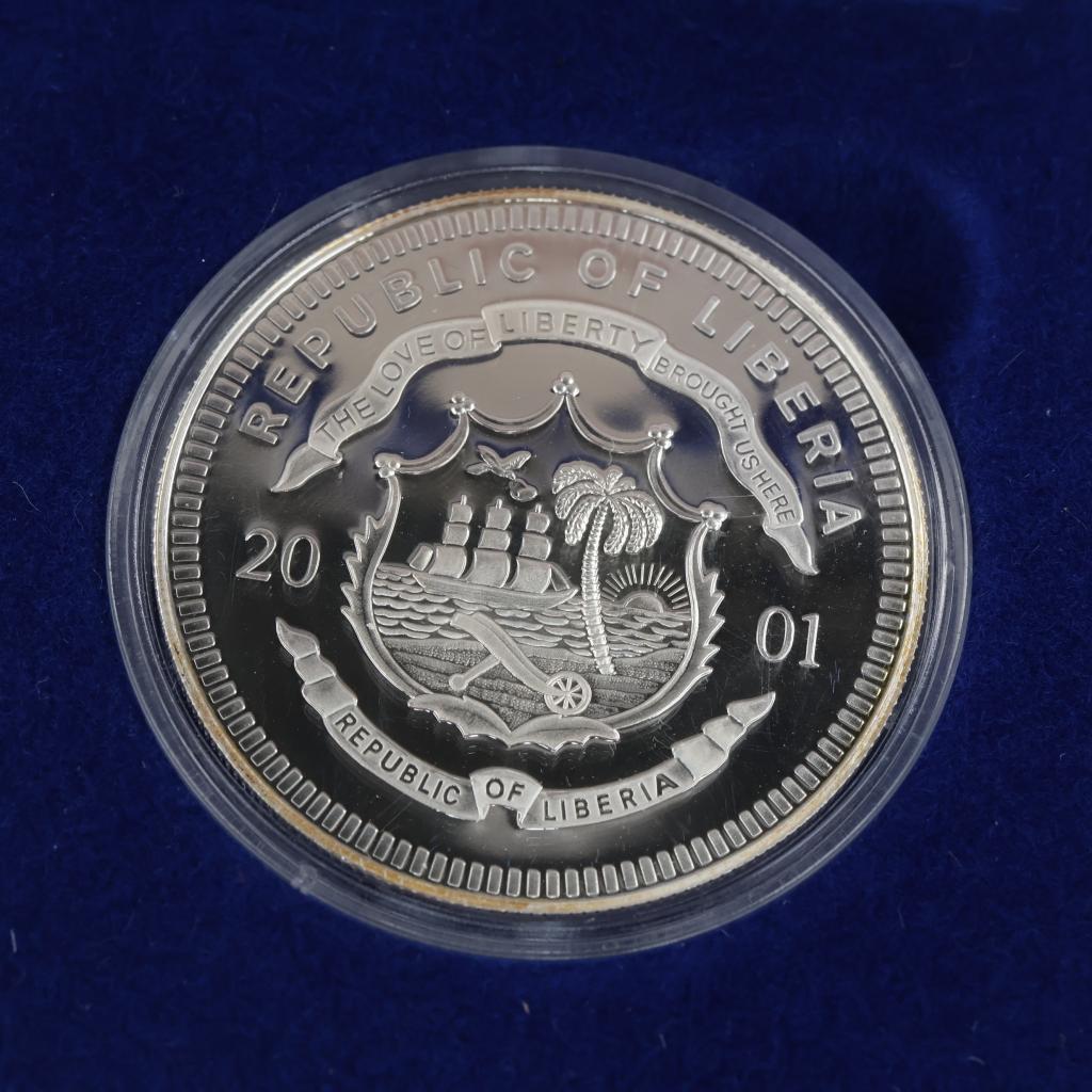 2001 Fine Silver Proof American Mint $20 Mission Gemini III 20g Round W ...