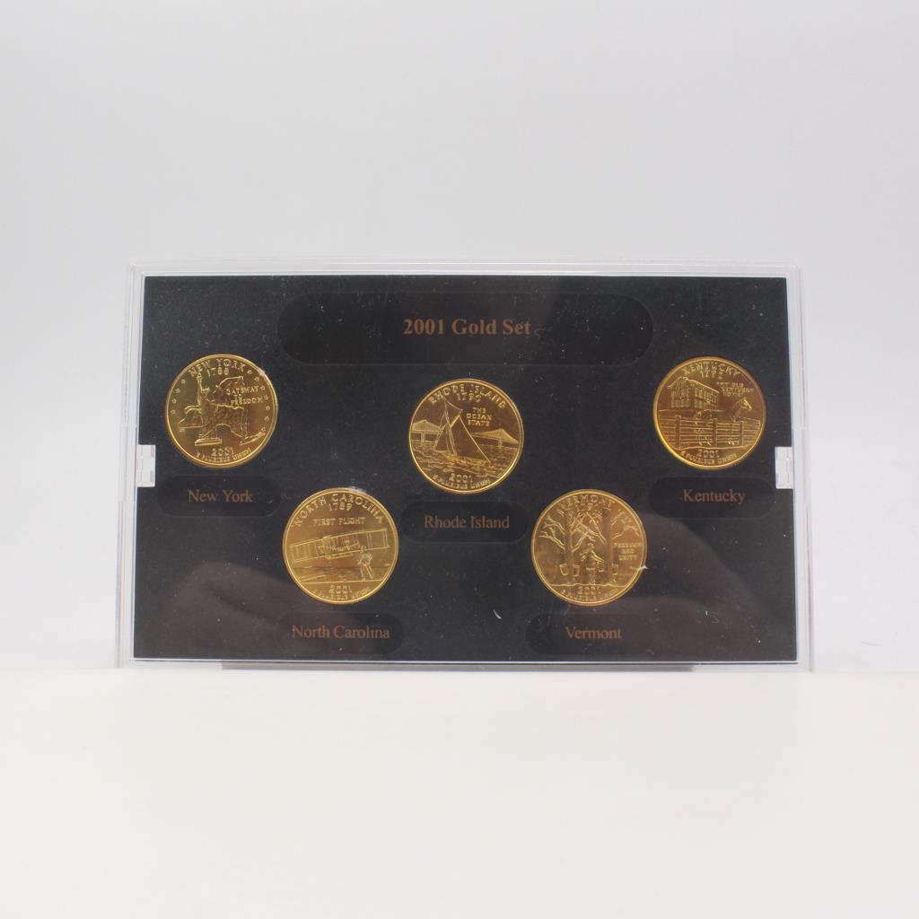 2001-D Gold Edition State Quarter Collection With COA | Property Room