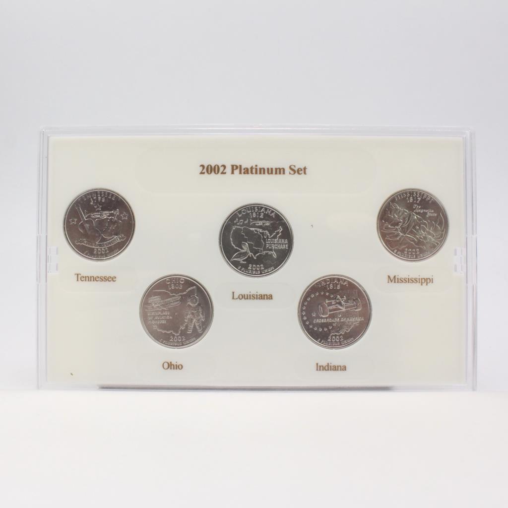 2002-P Platinum Edition State Quarter Collection With COA | Property Room