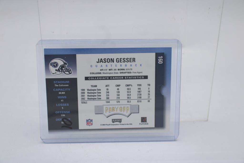 2003 Playoff Signed Jason Gesser Trading Card | Property Room