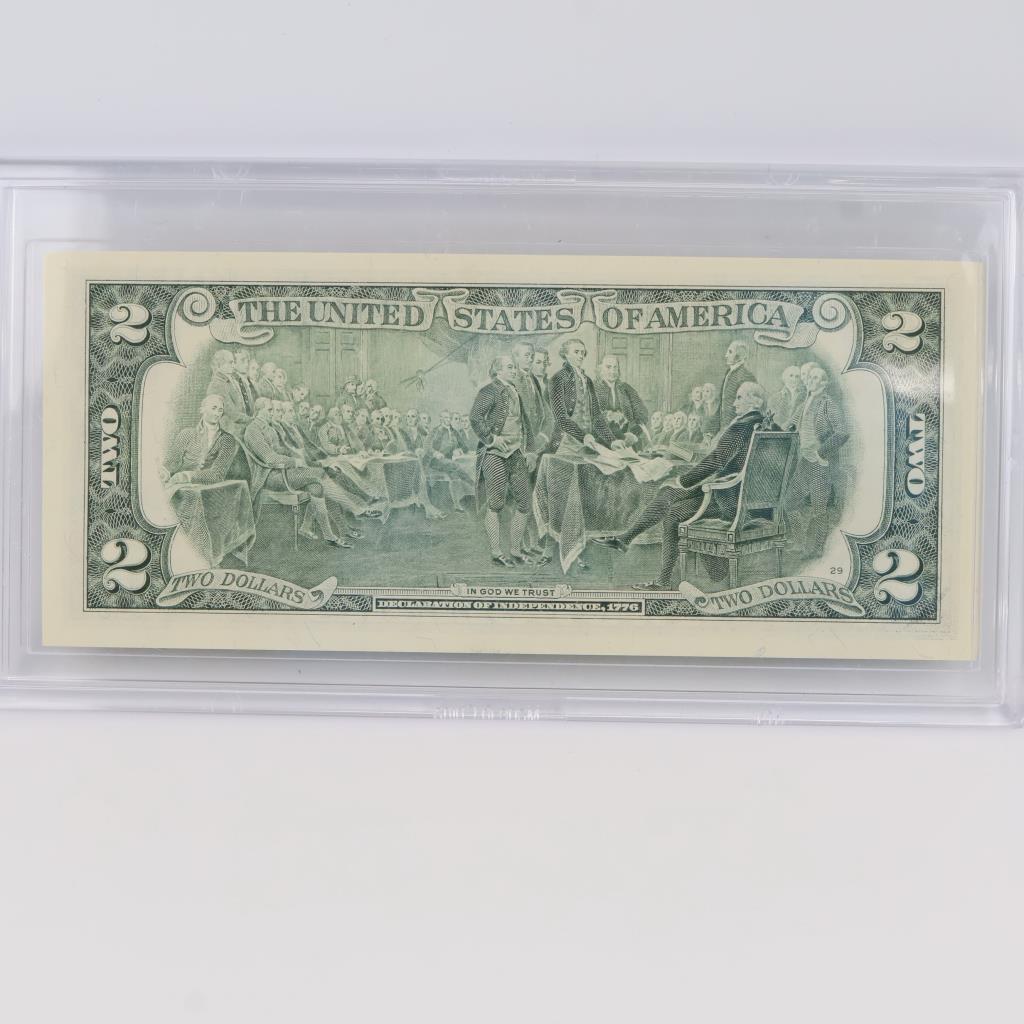 2003-A US Federal Reserve $2 Kansas Banknote Overlay, UNC | Property Room