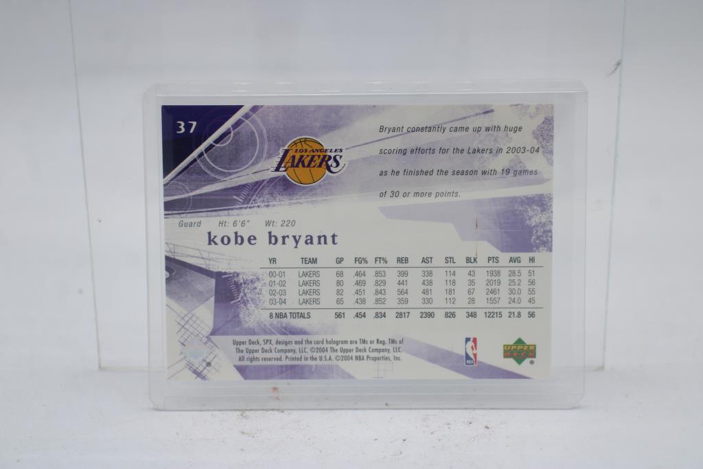 2004 Upper Deck SPx Kobe Bryant #37 | Property Room