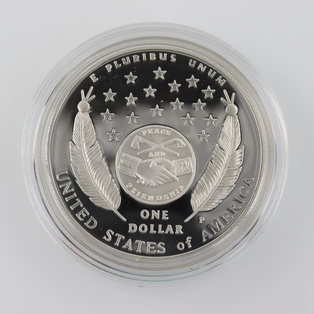 2004-P US Mint Lewis & Clark Bicentennial Silver Proof One Dollar Coin ...