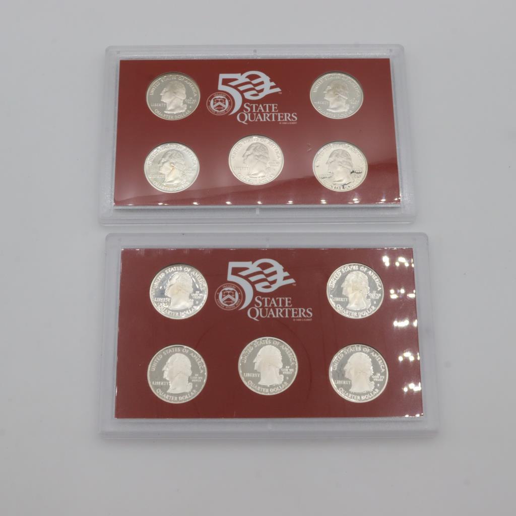 2004-S & 2005-S US Mint 50 States Quarters Silver Proof Set, 2 Sets ...