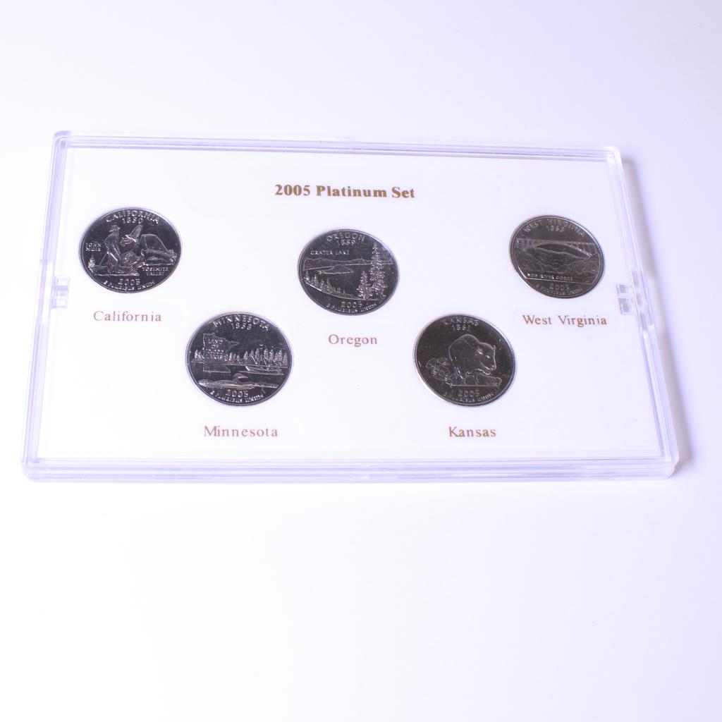 2005 Platinum Plated State Quarter Set | Property Room