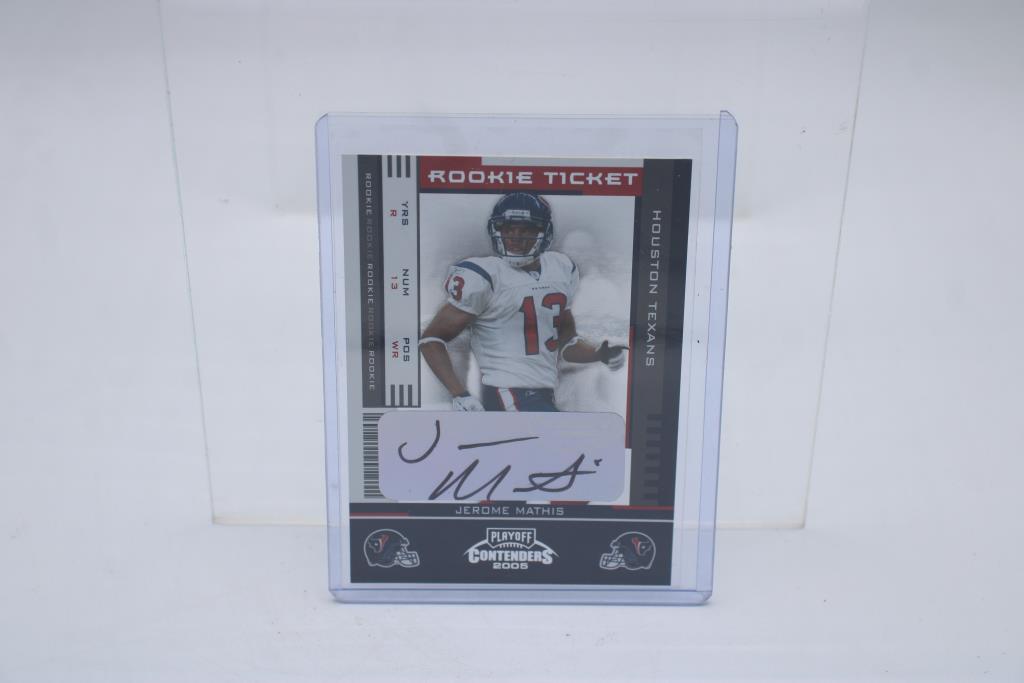 2005 Playoff Signed Jerome Mathis Trading Card | Property Room