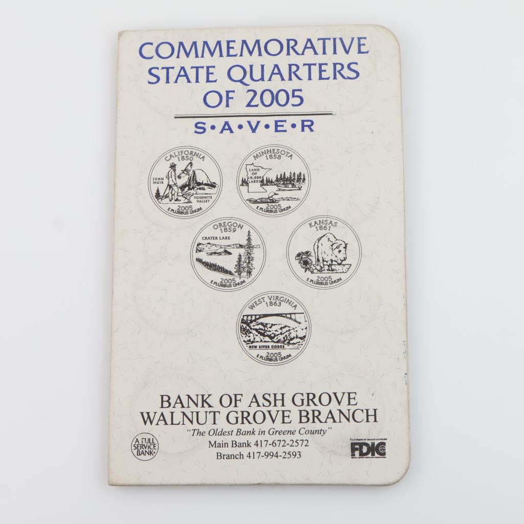 2005 US Mint Commemorative State Quarters Saver Set, 20 Pieces ...