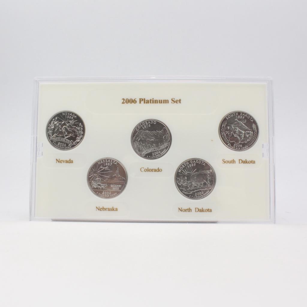 2006 Platinum Edition State Quarter Collection With COA | Property Room