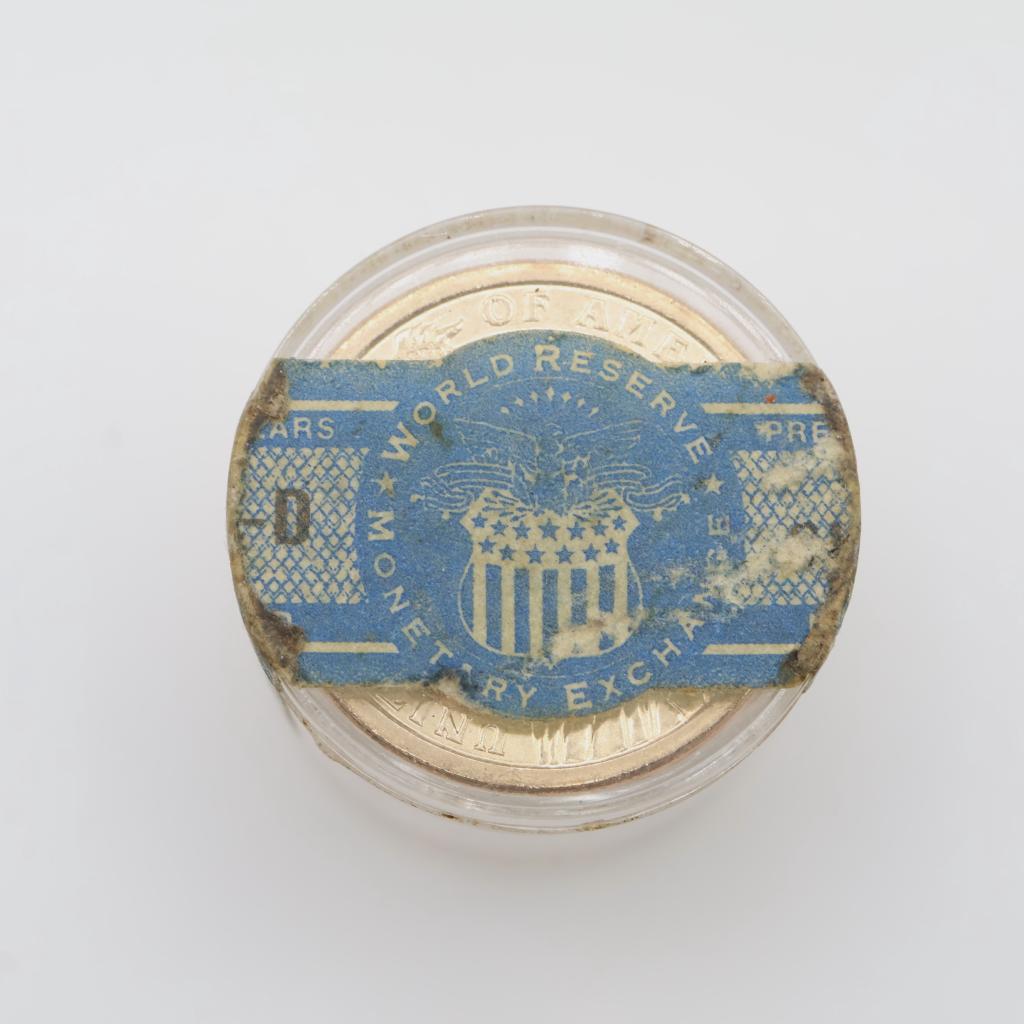 2007 UNC John Adams, Roll World Reserve Monetary Exchange $1 Roll, 12 ...