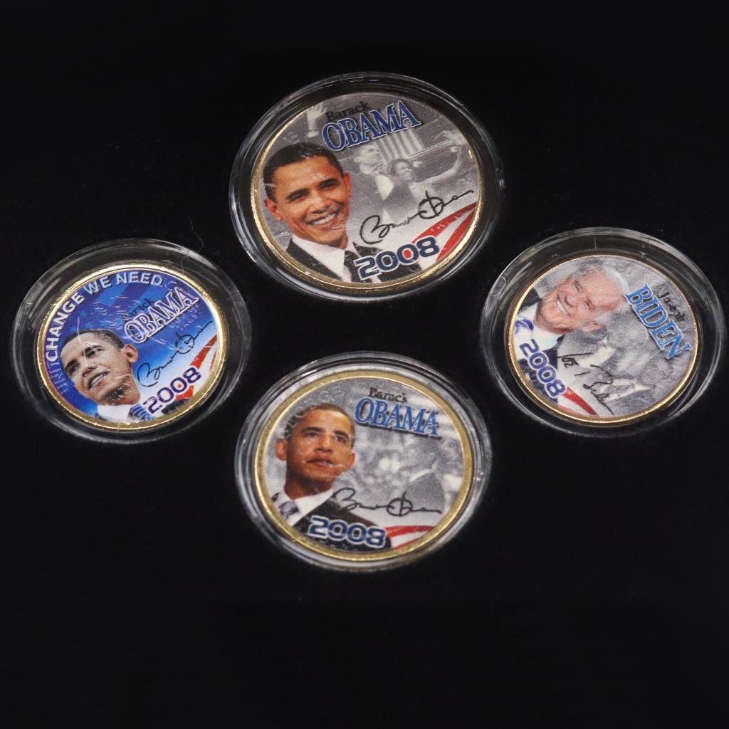 2008 Obama/Biden Election Coin Collection, Set Of 4 | Property Room
