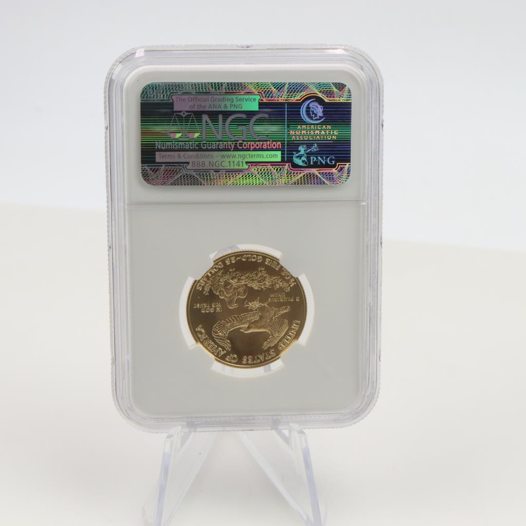 2009 MS70 American Eagle 25 Dollar 1/2oz Gold Coin, NGC Graded ...