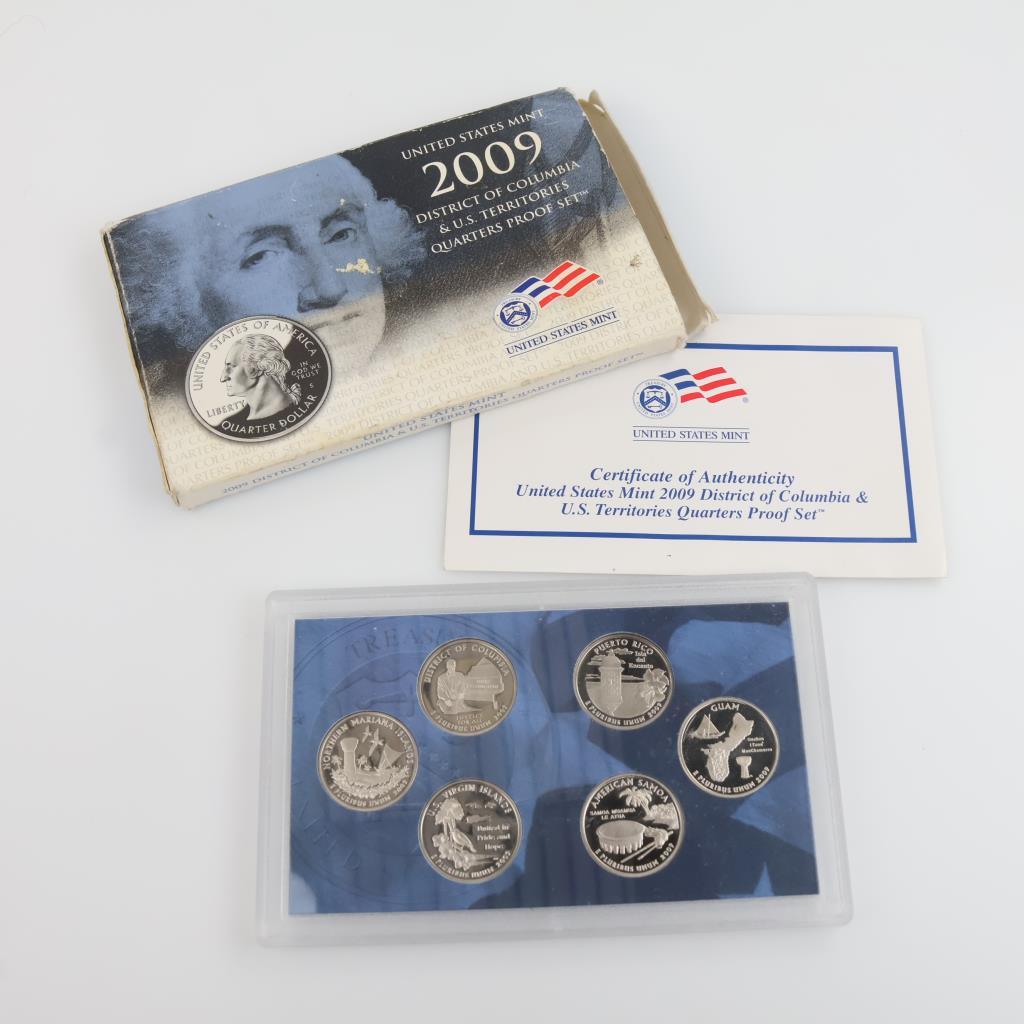 2009 US District Of Columbia & US Territories Quarter Proof Set; 6 ...