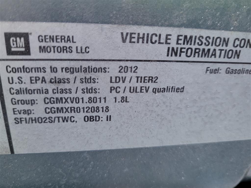 2012 Chevrolet Cruze (Hartford, CT 06114) | Property Room